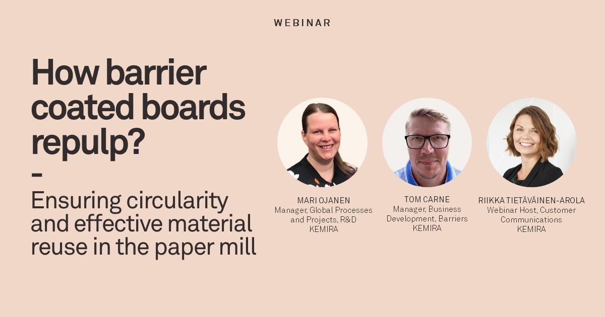 How barrier coated boards repulp? - Kemira